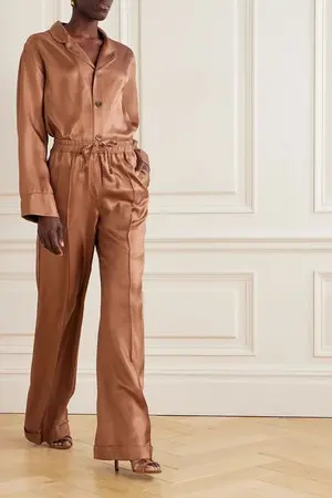 TOM FORD Silk-twill Wide-leg Pants