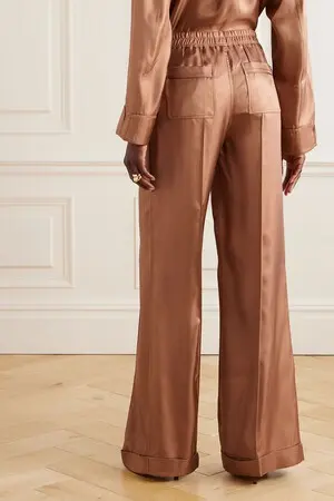 TOM FORD Silk-twill Wide-leg Pants
