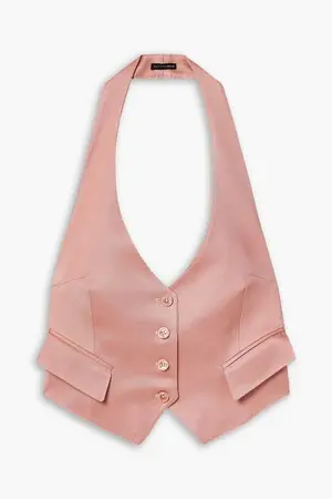 TOM FORD Open-back Silk And Wool-blend Twill Vest