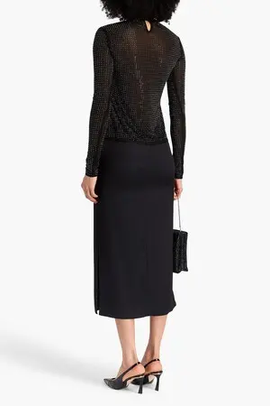 Simkhai Crystal-embellished Jersey Turtleneck Top