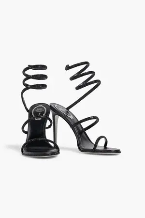 Rene Caovilla Cleo Crystal-embellished Sandals - Black