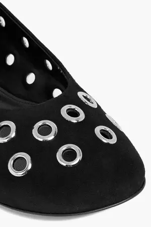 Proenza Schouler Eyelet-embellished Suede Flats