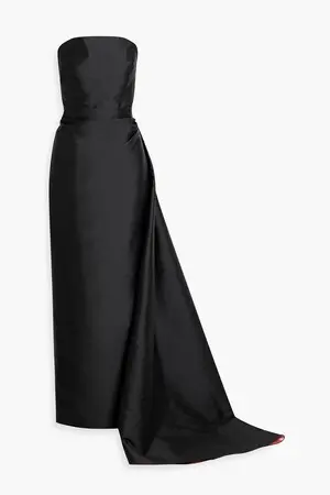 Monique Lhuillier Strapless Draped Gown