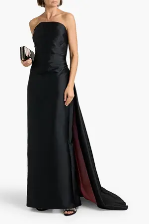 Monique Lhuillier Strapless Draped Gown