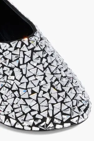 Proenza Schouler Giove Crystal-embellished Leather Ballet Flats