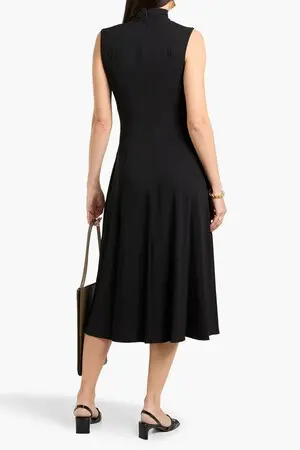 Another Tomorrow Crepe Midi Dress