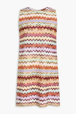 Missoni Crochet-knit Cotton-blend Mini Dress - Multicolor