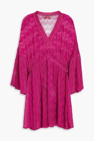 Missoni Metallic Crochetknit Coverup - Fuchsia
