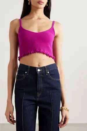 Ulla Johnson Elia Cropped Cashmere Tank