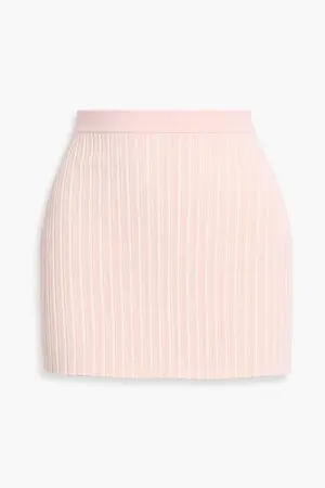 Alexander Wang Ribbed Cotton-blend Mini Skirt - Baby Pink