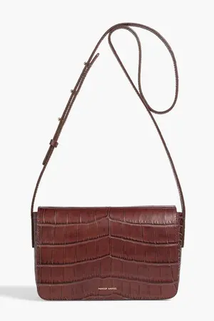 MANSUR GAVRIEL Clio Croc-effect Leather Crossbody Bag