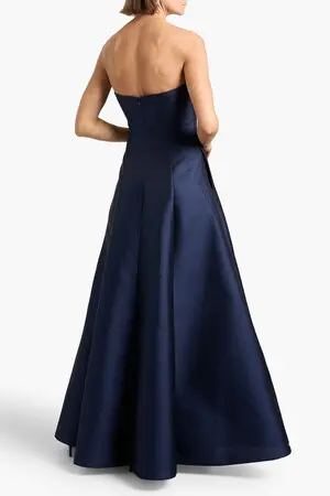 Badgley Mischka Strapless Jacquard Gown