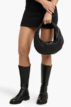 Alexander Wang Twyst Crinkled Leather Tote - Black