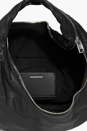 Alexander Wang Twyst Crinkled Leather Tote - Black