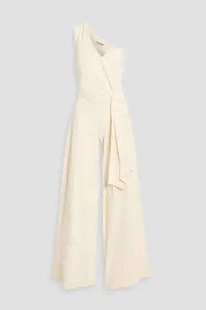 Chiara Boni La Petite Robe One-shoulder Stretch-jersey Wide-leg Jumpsuit - Cream