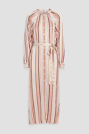 LEMLEM Makeda Belted Striped Maxi Dress