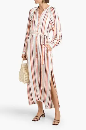 LEMLEM Makeda Belted Striped Maxi Dress