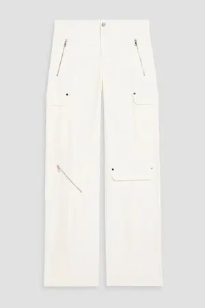 Alice + Olivia Stretch-crepe Cargo Pants - Off-white