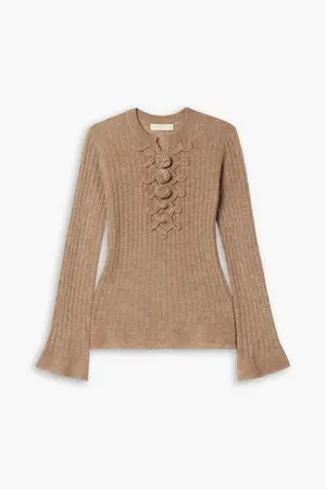 Ulla Johnson Magda Pompom-detailed Alpaca-blend Sweater