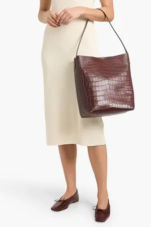 MANSUR GAVRIEL Everyday Cabas Croc-effect Leather Tote