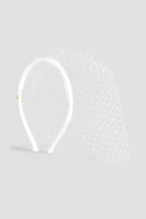 MAISON MICHEL Mesh Appliquéd Headband