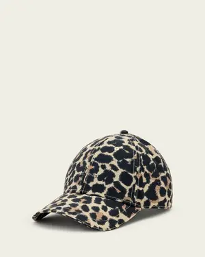 ALLSAINTS Silesa Leopard Print Baseball Cap - Natural