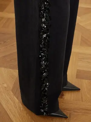 DIOTIMA Burro Embellished Wide-leg Jeans