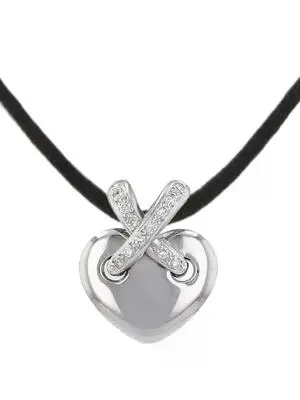 CHAUMET 1990s Lien Diamond Heart Pendant