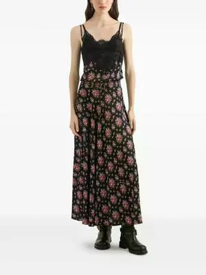 Dolce & Gabbana Lace-trimmed Floral Tank Top