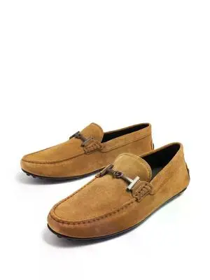 TOD'S T-ring Suede Loafers