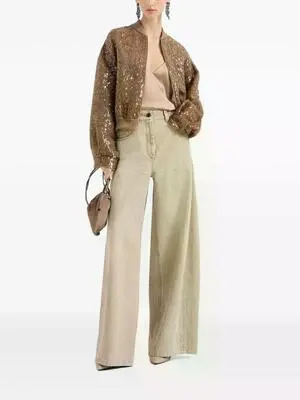 Brunello Cucinelli Stretch V-neck Top - Neutrals