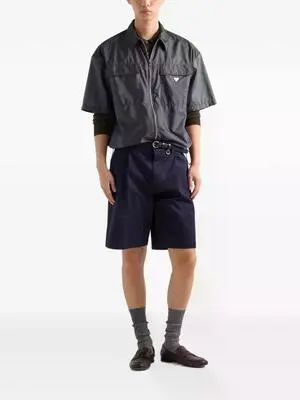 Prada Short-sleeved Light Re-nylon Shirt - Grey