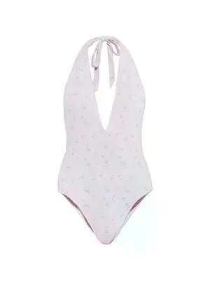 LoveShackFancy Floral-print One-piece Swimsuit - Pink