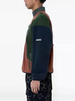 BRAIN DEAD Contrasting-panel Button-placket Sweatshirt