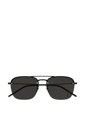Saint Laurent Pilot Frame Sunglasses - Black
