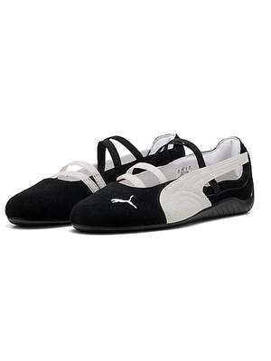 Pink Puma Speedcat Suede Ballet Flats - Black