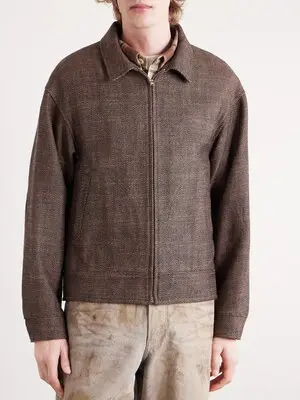 Visvim Strato Leather-trimmed Jacket - Brown