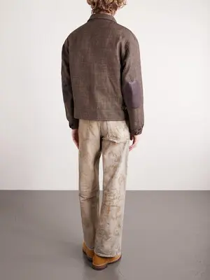 Visvim Strato Leather-trimmed Jacket - Brown