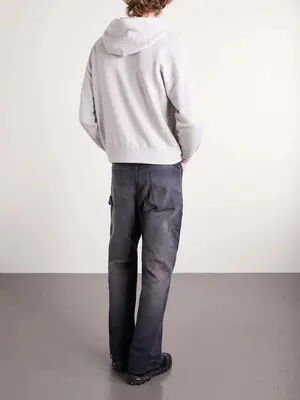 Visvim Jumbo Wool And Cotton-blend Jersey Zip-up Hoodie - Gray