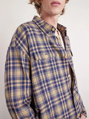 Visvim Lumber Checked Wool And Linen-blend Twill Shirt - Brown