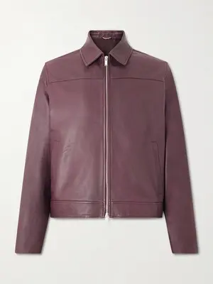 LARDINI Full-grain Leather Jacket - Brown