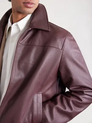 LARDINI Full-grain Leather Jacket - Brown