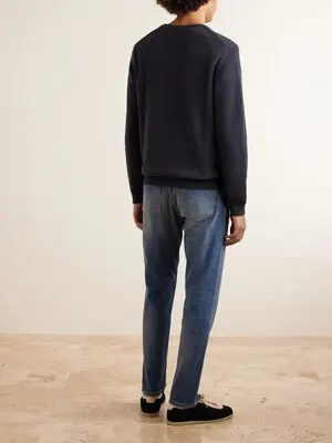 Eleventy Cotton And Silk-blend Sweater - Neutrals
