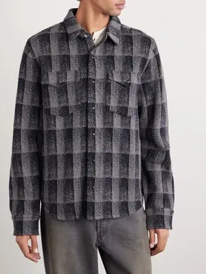Ralph Lauren Checked Wool And Cashmere-blend Overshirt