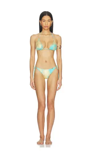 Luli Fama Seamless Wavy Ruched Back Bottoms