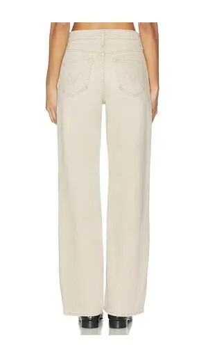 MOTHER The Dodger Sneak Jeans In Beige