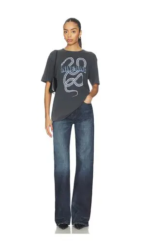 ANINE BING Lili Tee With Snake Graphic