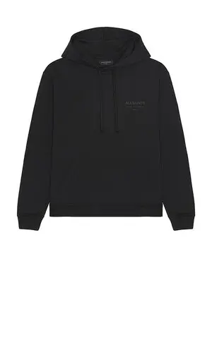 ALLSAINTS Underground Hoodie - Jet Black & Dark Leo