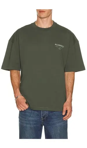 ALLSAINTS Underground Tee In Green