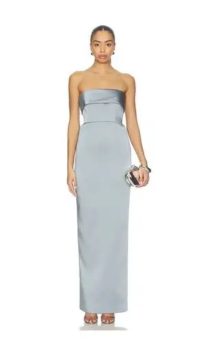THE NEW ARRIVALS ILKYAZ OZEL Rhea Gown - Bosphorus Fog